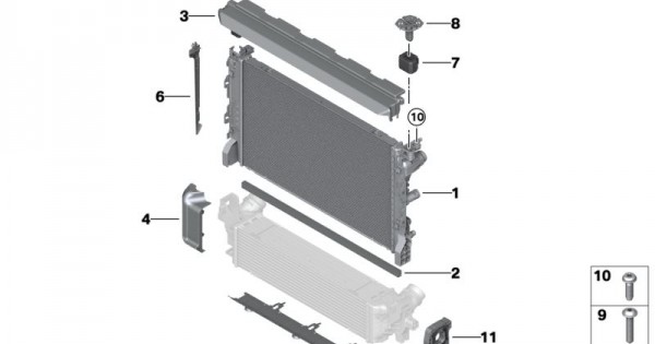 BMW G30 SU RADYATÖRÜ 17118590047
